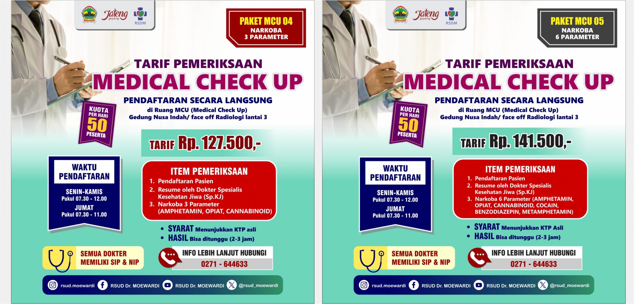 Ketentuan dan Tarif Pemeriksaan Medical Check Up (MCU) untuk Surat Keterangan (SK) – Official ...