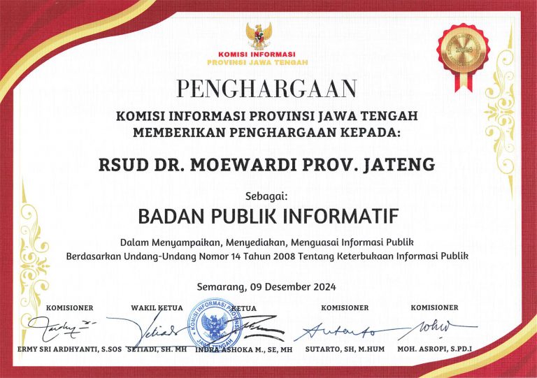 RSUD Dr. Moewardi Raih Predikat Badan Publik Informatif – Official Web RSUD Dr. Moewardi